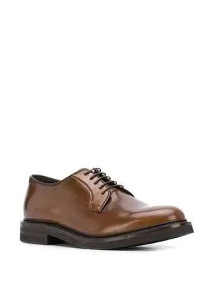 Brunello Cucinelli Cordovan Leather Derby Shoes - Brown