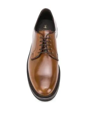 Brunello Cucinelli Cordovan Leather Derby Shoes - Brown
