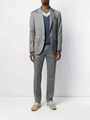 Brunello Cucinelli Herringbone Blazer - Grey