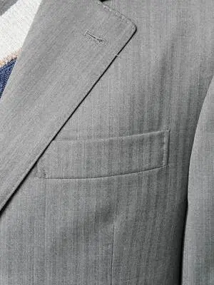 Brunello Cucinelli Herringbone Blazer - Grey
