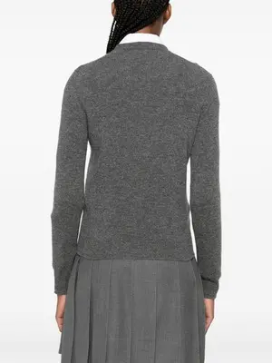 Play Comme Des Garcon Heart Embellished Wool Cardigan