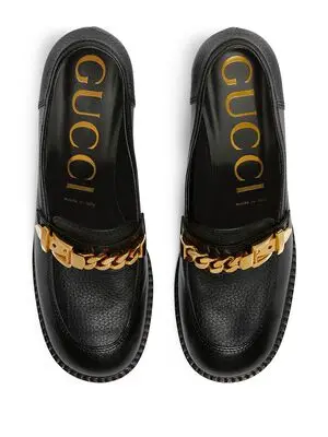 Gucci Chain-detail 55mm Block-heel Loafers