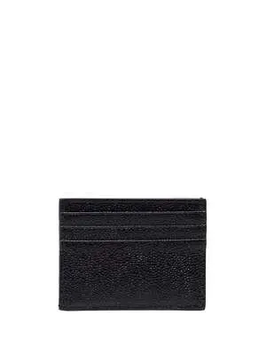 Thom Browne Leather Card Holder - Black
