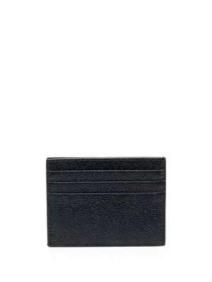 Thom Browne Leather Card Holder - Black