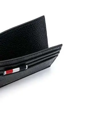 Thom Browne Leather Card Holder - Black