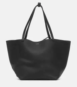 THE ROW Park Medium Leather Shopper - Black
