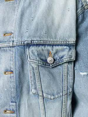 Balenciaga Regular-fit Ripped Denim Jacket