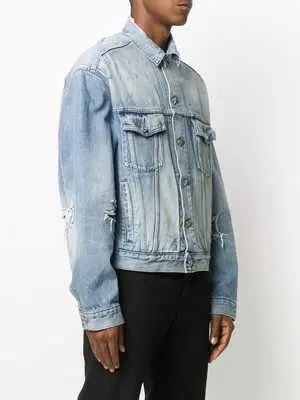 Balenciaga Regular-fit Ripped Denim Jacket