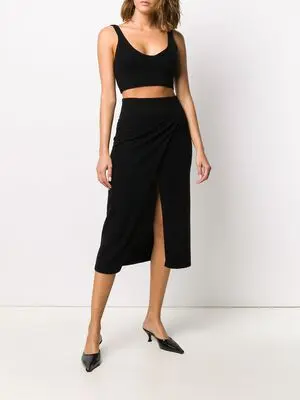 Cashmere In Love Ribbed-knit Cropped Top