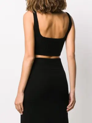 Cashmere In Love Ribbed-knit Cropped Top