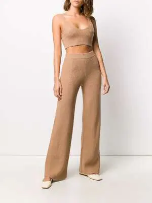 Cashmere In Love Reese Ribbed-knit Cropped Vest - Neutrals