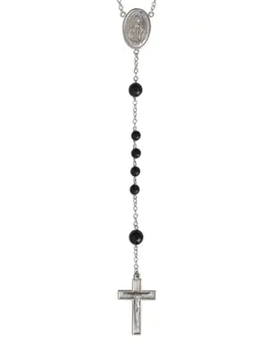 Dolce & Gabbana 18k White Gold Sicily Rosary Jade Necklace