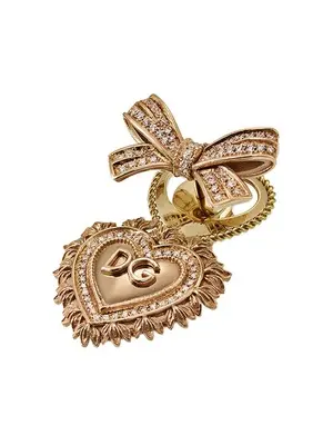 Dolce & Gabbana 18k Yellow Devotion Diamond Earrings