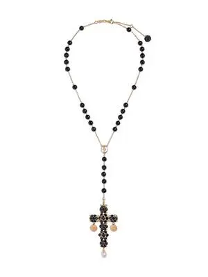 Dolce & Gabbana 18k Yellow Sapphire, And Pearl Rosary Necklace - Gold