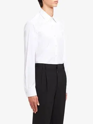 Prada Spread Collar Button-up Shirt