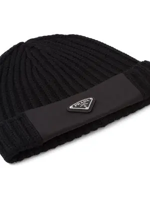 Prada Re-nylon Gabardine And Wool Cap