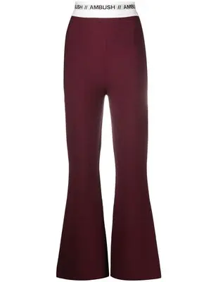 AMBUSH Knitted Logo Stripe Flared Trousers