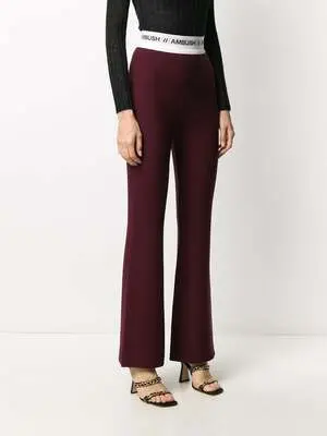 AMBUSH Knitted Logo Stripe Flared Trousers