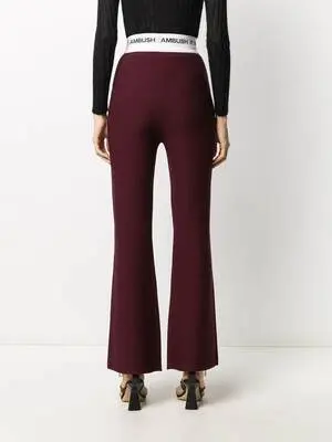 AMBUSH Knitted Logo Stripe Flared Trousers