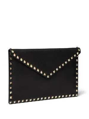 Valentino Garavani Rockstud Envelope Clutch - Black