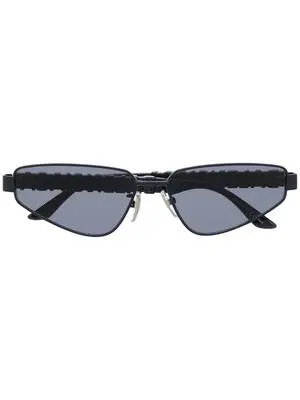 Balenciaga Lettering Logo Sunglasses - Blue