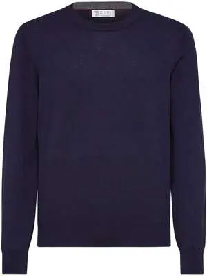 Brunello Cucinelli Ribbed Cashmere Jumper - Blue