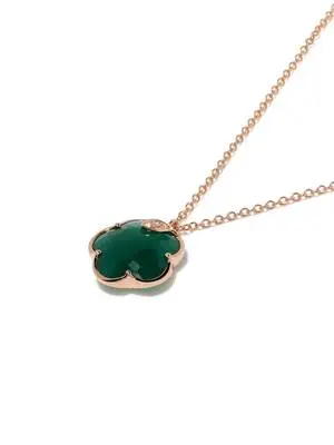 Pasquale Bruni 18kt Rose Gold, Agate And Diamond Bon Ton Necklace - Pink