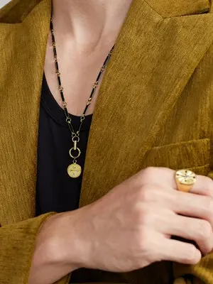 FOUNDRAE Dream Diamond And Onyx 18-karat Necklace