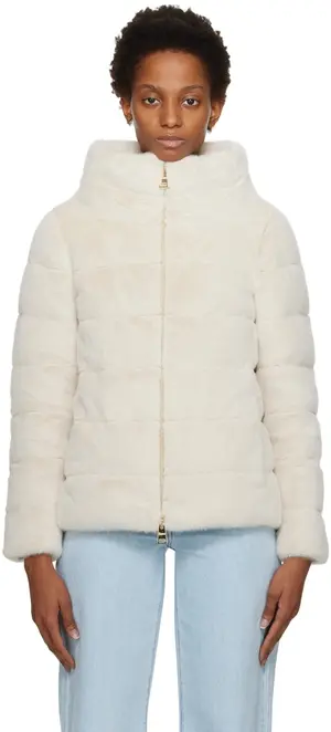 Herno Herno Off-White Lady Faux-Fur Jacket - 1985 Chantilly