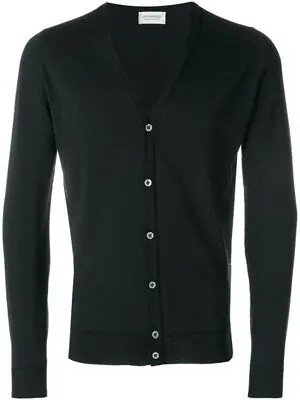 John Smedley Merino Wool Cardigan - Black