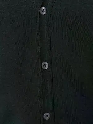 John Smedley Merino Wool V-neck Cardigan - Black