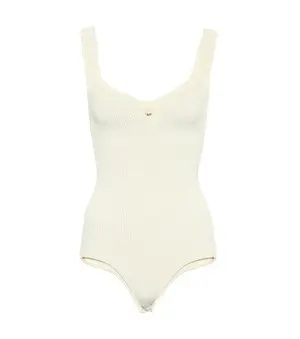 Khaite Yves Ribbed-knit Bodysuit