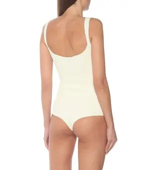 Khaite Yves Ribbed-knit Bodysuit