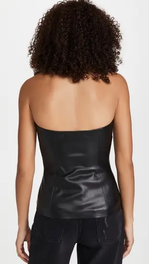 Susana Monaco Faux Leather Tube Top