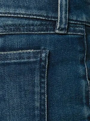 Balmain Stonewashed Denim Biker Jeans