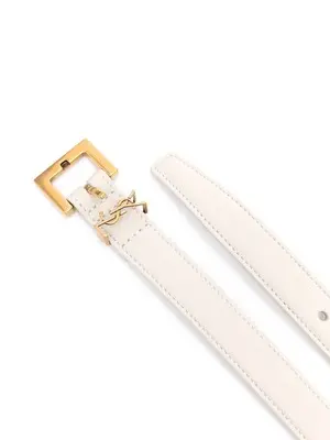 Saint Laurent Cassandre Leather Belt