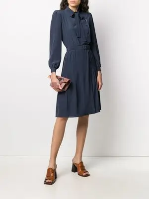 MAISON MARGIELA Side Button-fastening Belted Dress