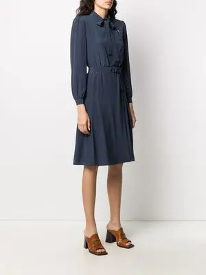 MAISON MARGIELA Side Button-fastening Belted Dress