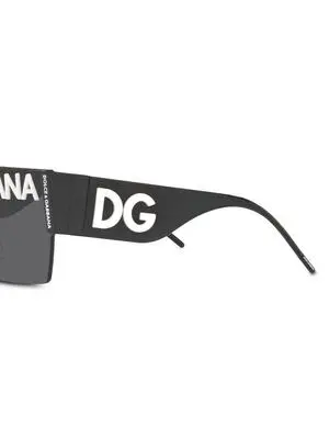 Dolce & Gabbana Chunky Logo Sunglasses - Black