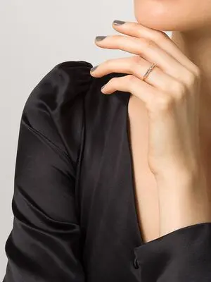 SUZANNE KALAN Fireworks 18kt Diamond Stacker Ring - Silver