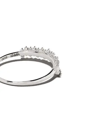 SUZANNE KALAN Fireworks 18kt Diamond Stacker Ring - White Gold