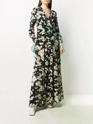 Moschino Floral Maxi Dress - Black