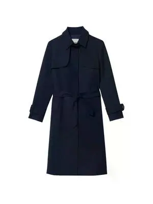SANDRO SANDRO Trench Coat With Pleated Inset