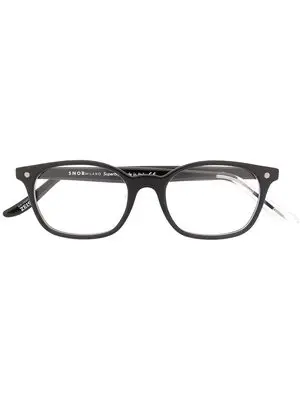 SNOB Square Frame Eyeglasses - Black