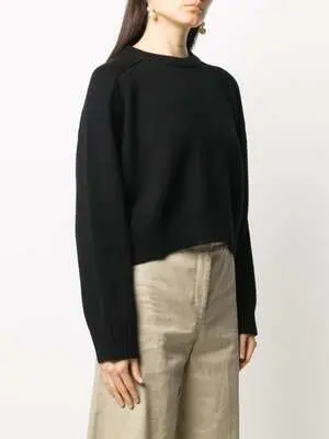 Loulou De Saison Cropped Knit Jumper - Black