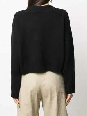 Loulou De Saison Cropped Knit Jumper - Black