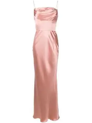 Dolce & Gabbana Silk Draped Maxi Dress