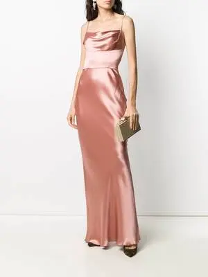 Dolce & Gabbana Silk Draped Maxi Dress