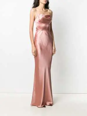 Dolce & Gabbana Silk Draped Maxi Dress