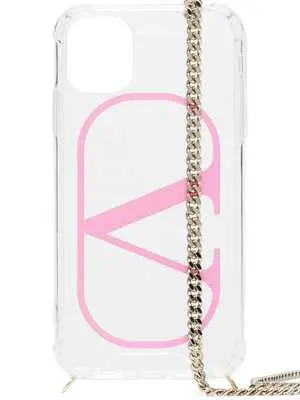 Valentino Garavani Vlogo Iphone 11 Chain Cover - Neutrals